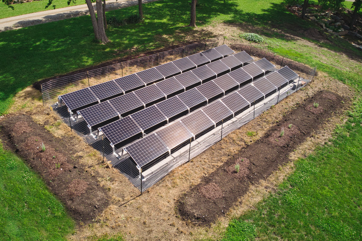 12.96 kW Residential Solar Ground Mount in Lawrence, Kansas